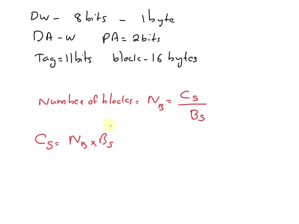 SOLVED: a) What is the size of the cache in KiB (Type the details of your answer, i.e., number ...