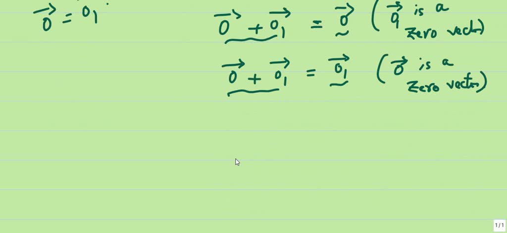 SOLVED: Let V be a vector space over R: Prove that: The zero vector in ...