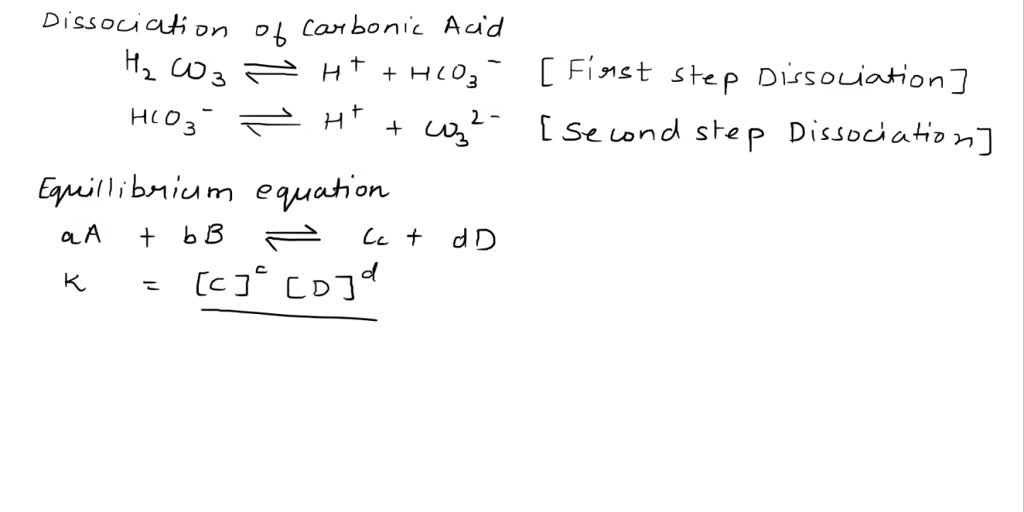 Carbonic Acid Dissociation