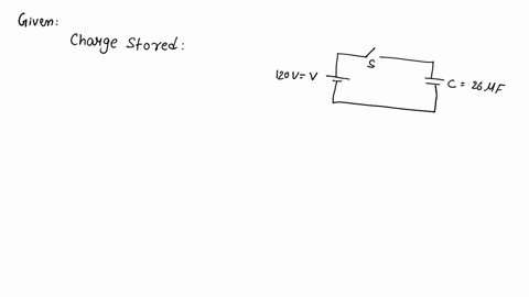 The capacitor in the figure has a capacitance of 27 f and is...