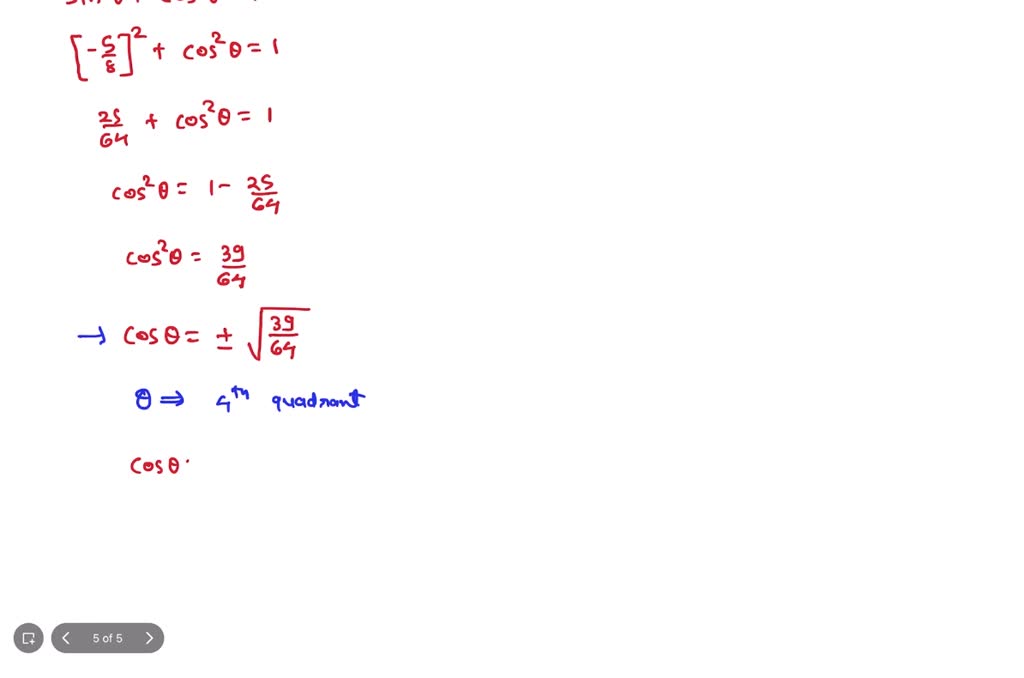 SOLVED: Let 0 be an angle in quadrant IIl such that sin 0 # Find the exact values of sec 0 and ...