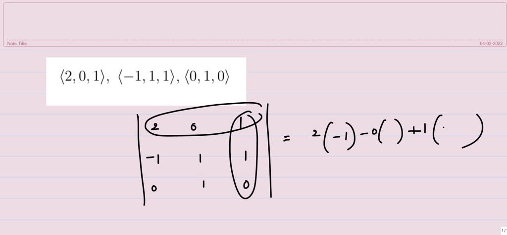 SOLVED: 24.For the basis of vector space R3 VL Vw, Va on the real ...