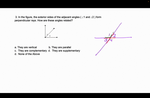 3 in the figure the exterior sides of the adjacent angles l1...