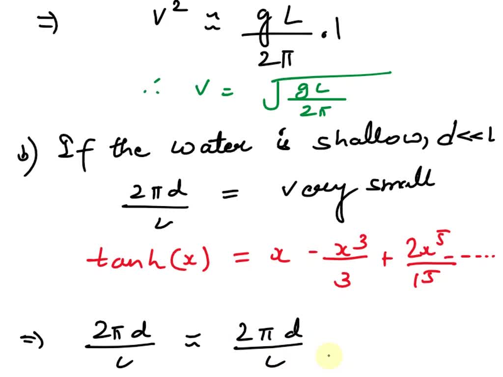 SOLVED: If a water wave with length L moves with velocity v across a ...