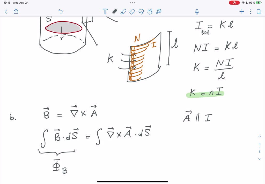SOLVED: 4Ï€R^2nIz is constant inside the solenoid and zero outside the ...
