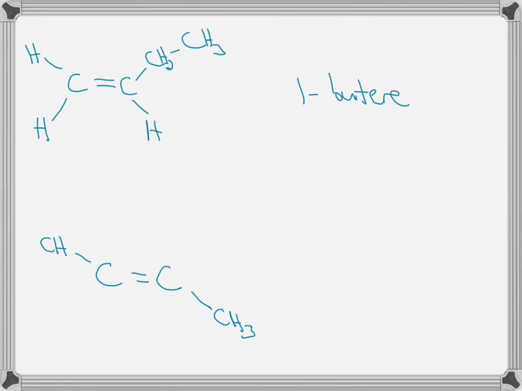 SOLVED: Why can geometric (cis/trans) isomers exist of 2-butene but not 1-butene? It may be ...