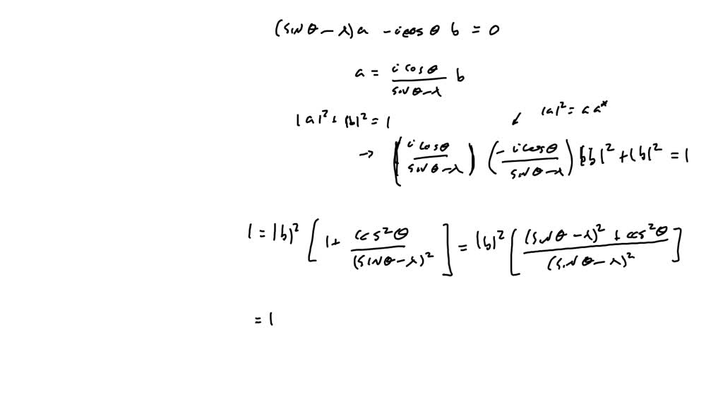 SOLVED: n=ŷcosθ+ẑsinθ (n̂·Ŝ)|Sn± =±(ħ)/(2)|Sn± n̂·Ŝ=ĉycosθ+θ2sinθ=cosθ ...