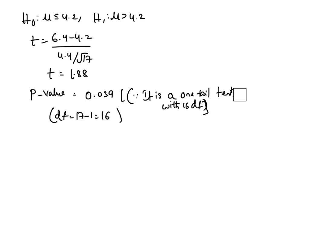 SOLVED: A researcher suspects that the level of a particular stream's ...