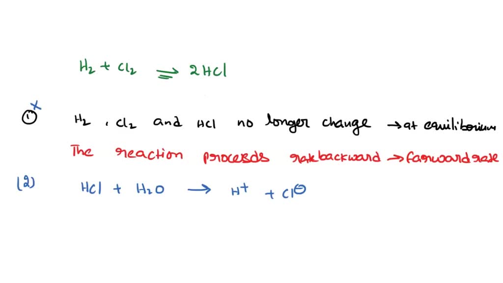 SOLVED: Consider the two statements below for the equilibrium reaction ...