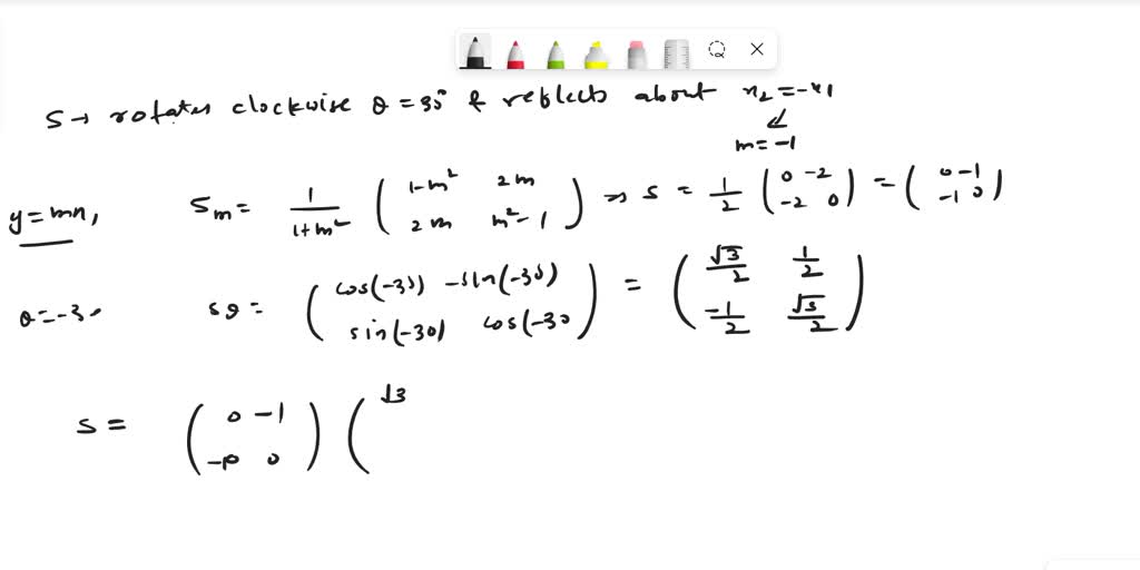 SOLVED: point) Let S R2 7 R? be the linear transformation that first ...
