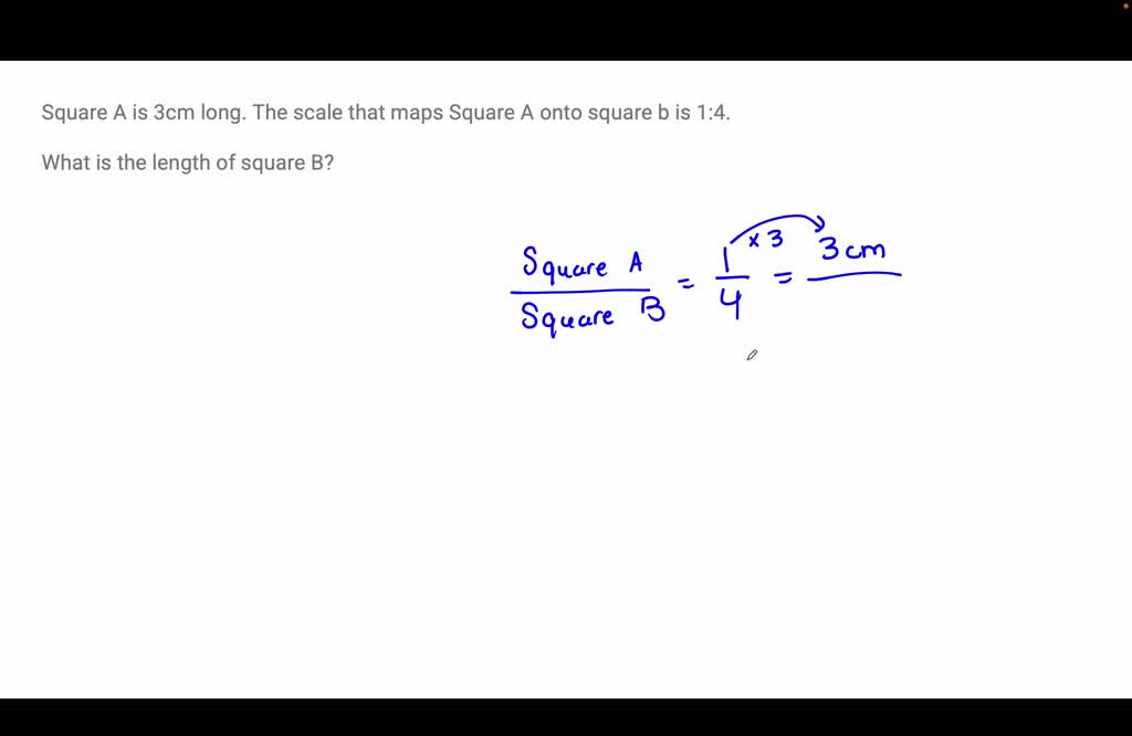 A square underwent a dilation using a scale factor of 1:4. Find the ...