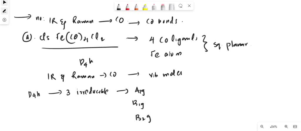 SOLVED: Determine the number (and their respective symmetries) of the IR- and Raman active â‚¬ ...