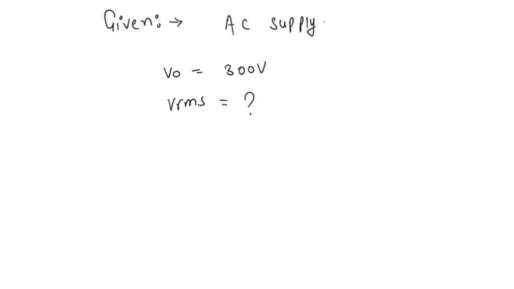 SOLVED: The output voltage of an AC generator is given by v=144102Vsin145t
