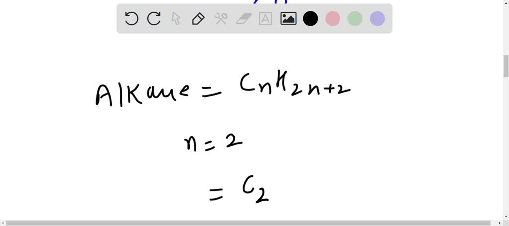 SOLVED: Determine the molecular formula of an alkane whose vapour ...