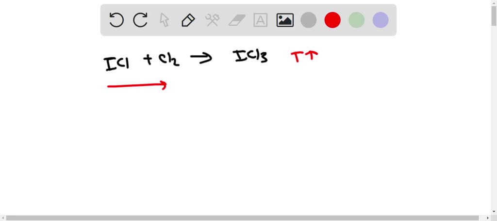 SOLVED: Iodine monochloride reacts reversibly with chlorine to form ...