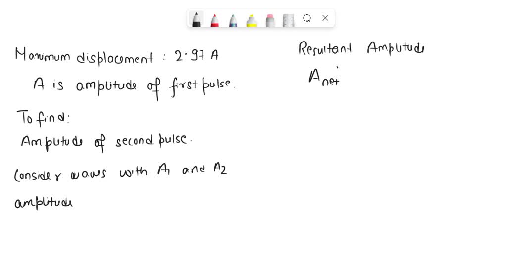 Solved Consider Two Pulses A Wave With Only A Single Peak Traveling