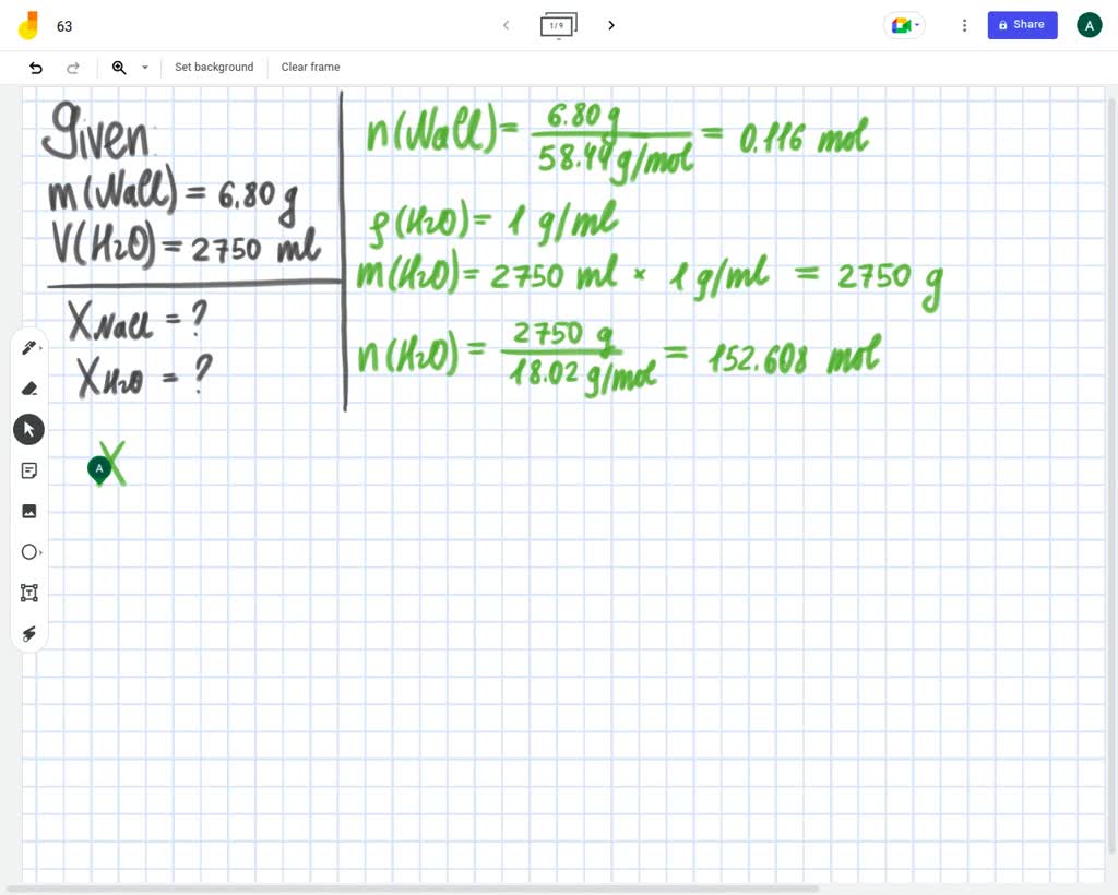 SOLVED: 5. 6.80 g of sodium chloride are added to 2750 mL of water ...