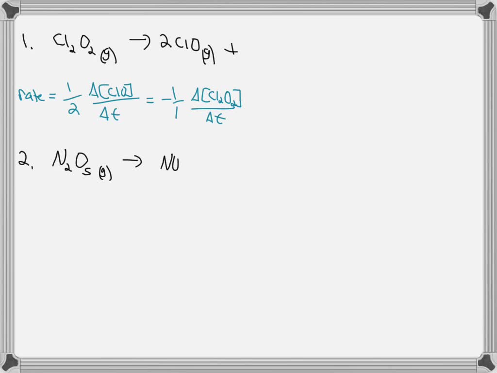 SOLVED: Complete the expressions for the rate of appearance of products ...