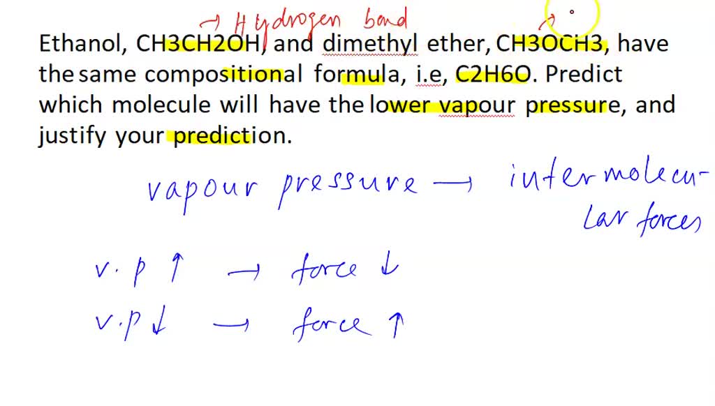 SOLVED: Ethanol, CH3CH2OH, and dimethyl ether, CH3OCH3, have the same compositional formula, i.e ...