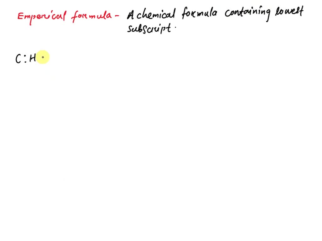 SOLVED: Write empirical formula of compound containing carbon to ...