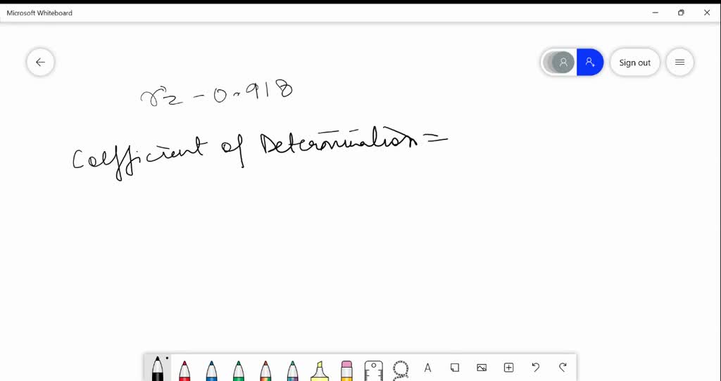 SOLVED: Use the value of the linear correlation coefficient to calculate the coefficient of ...