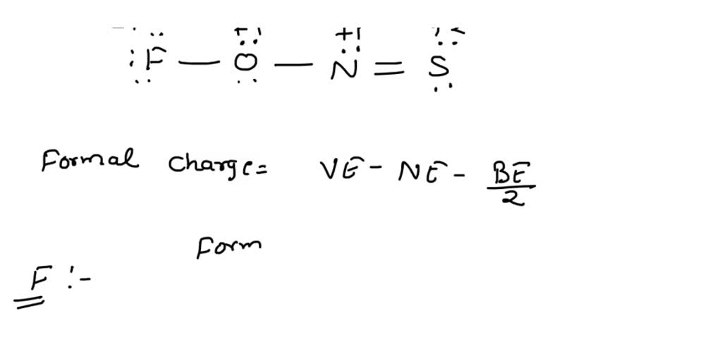 SOLVED: Consider the Lewis structure below for the FONS molecule and ...