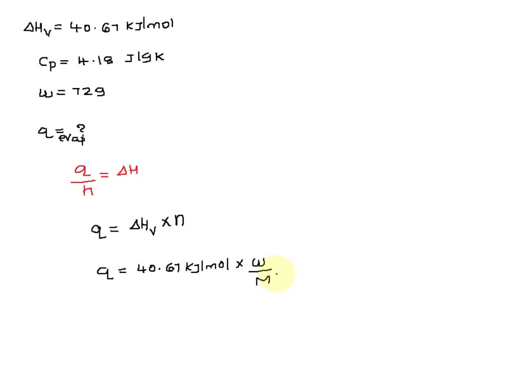SOLVED: Selected properties of water are given below: Heat of fusion: AH fus 6.01 kJ /mol Heat ...