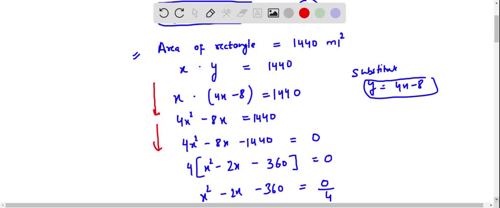 SOLVED: One side of a rectangle is 8 mi shorter than four times another ...