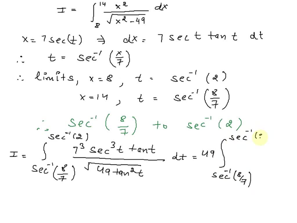 SOLVED: Evaluate the definite integral using the given integration ...
