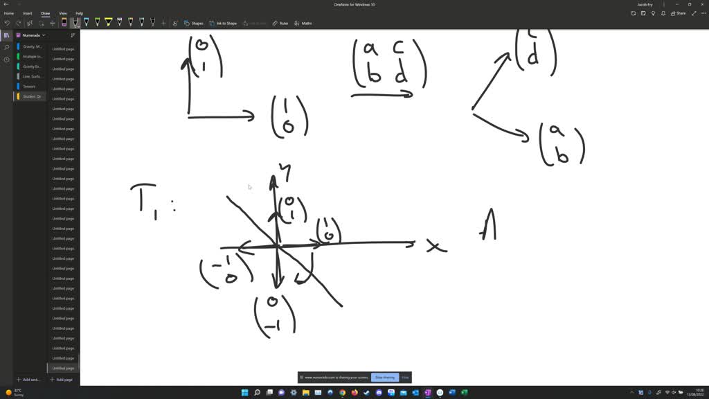 SOLVED: Suppose T is the transformation from R2 to R2 that results from reflection over the line ...