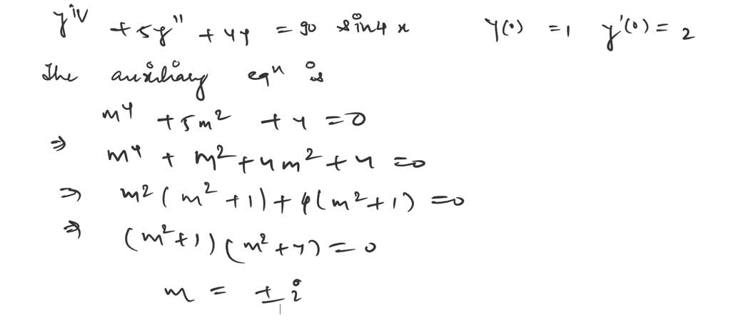 Solved Solve The Given Initial Value Problem Using The Method Of 4601