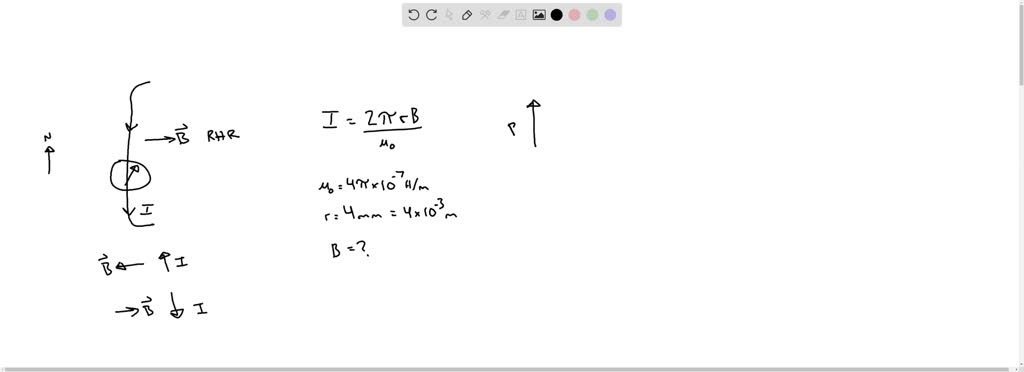 SOLVED: Calculate the current in a wire due to the deflection of a ...