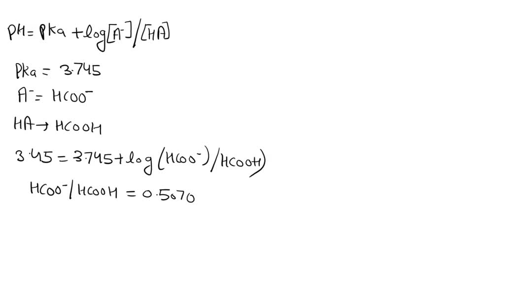 SOLVED: You have to prepare a pH 3.45 buffer, and you have the ...