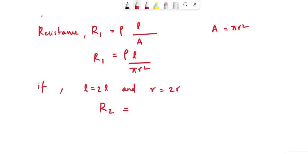 SOLVED: A cylindrical wire has a radius r and length l. If both r and l ...