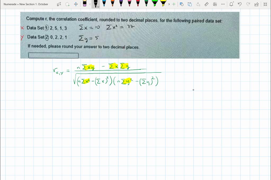 SOLVED Consider The Following Table Of Data Complete Parts A Though