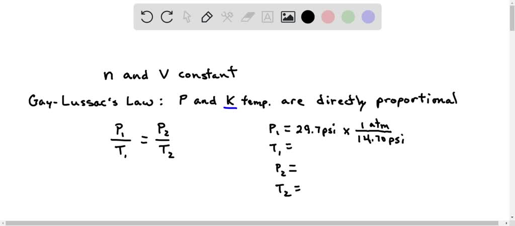 SOLVED: A sample of gas at 29.7 psi is heated from 25.0 °C to 100.0 °C ...