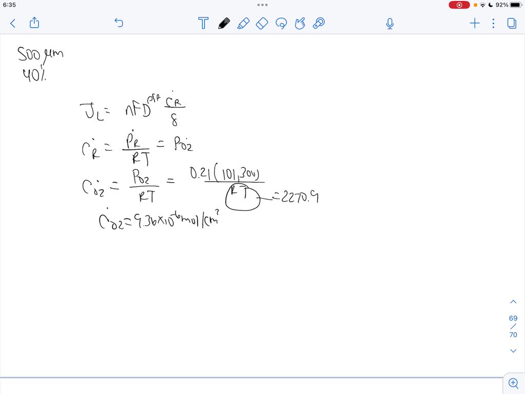 SOLVED: 5.4 Using Equation 5.10, calculate the limiting current density ...