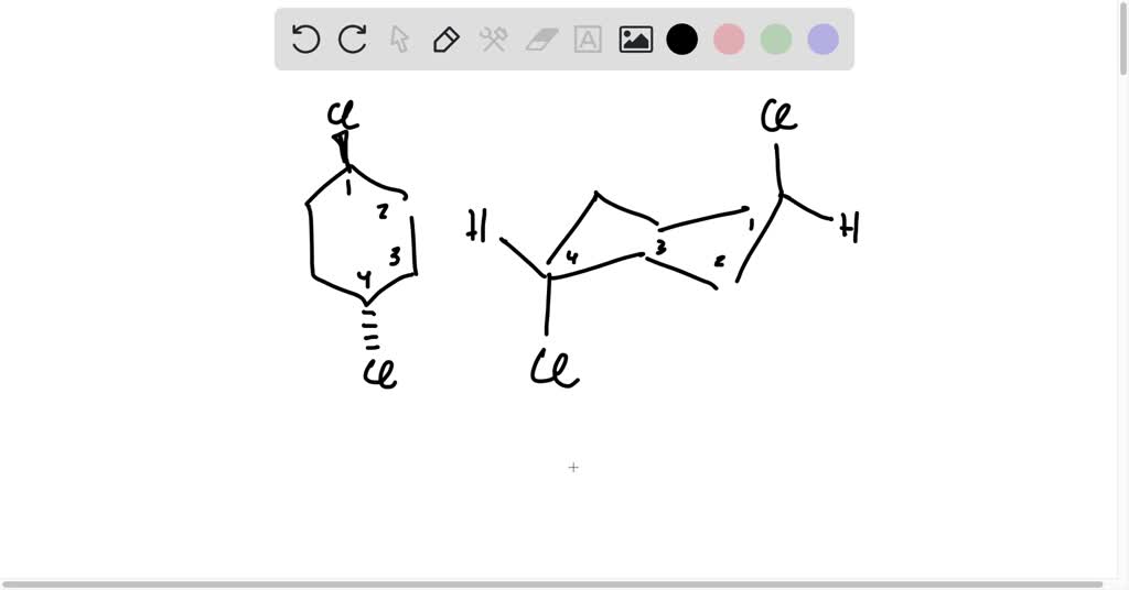 SOLVED: 13. Draw the cis %d trans chair conformations for 1-chloro-2 ...