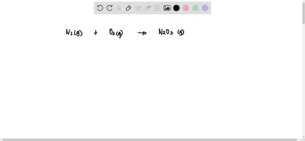 SOLVED: Nitrogen is heated with oxygen to form dinitrogen trioxide gas ...