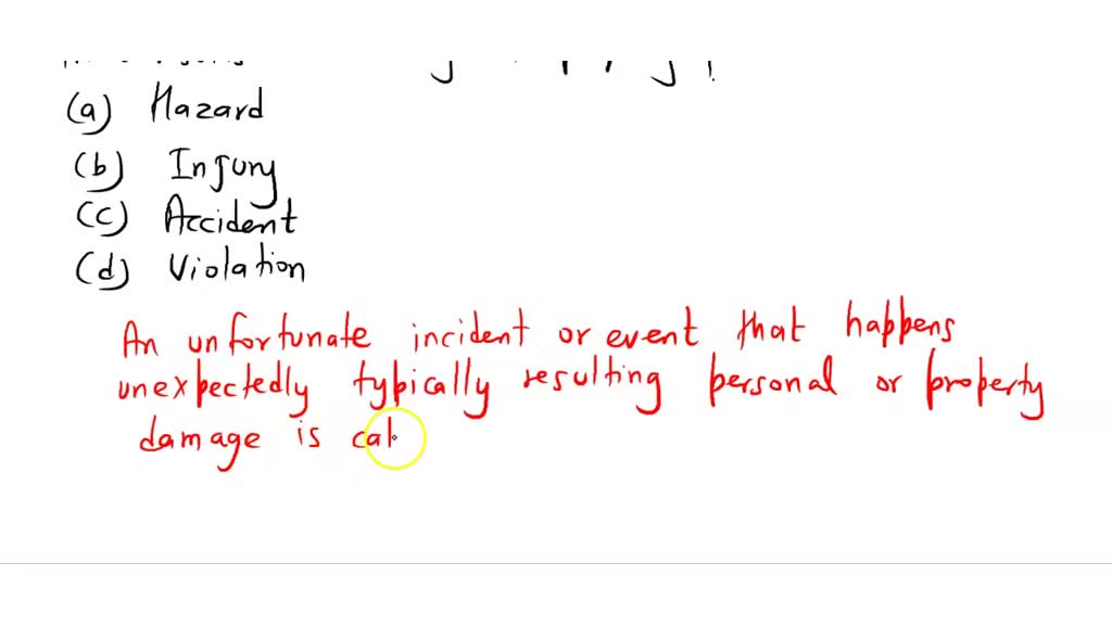 SOLVED: 'Which is an unintentional/unpreventable injury Which is an ...