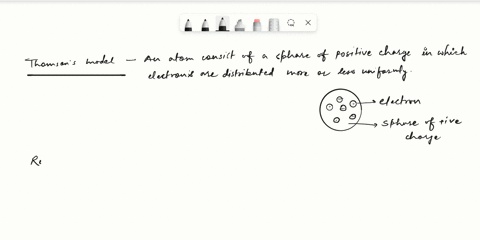 Q1 describe with diagram the thompson rutherford and bohr...