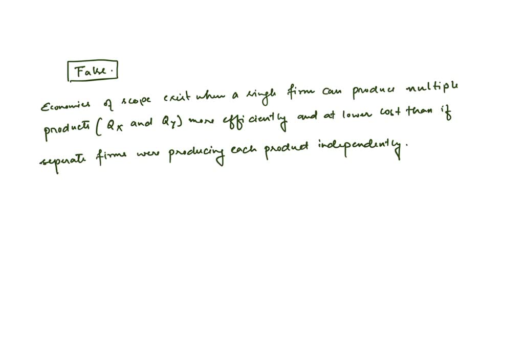 SOLVED: Economies of scale, control over a scarce input, and patents ...