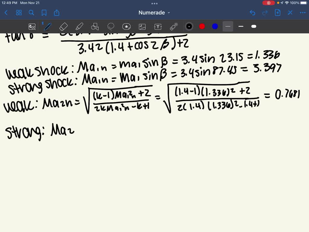 SOLVED: Consider a 150 half-angle wedge at zero angle of attack. Calculate the pressure ...