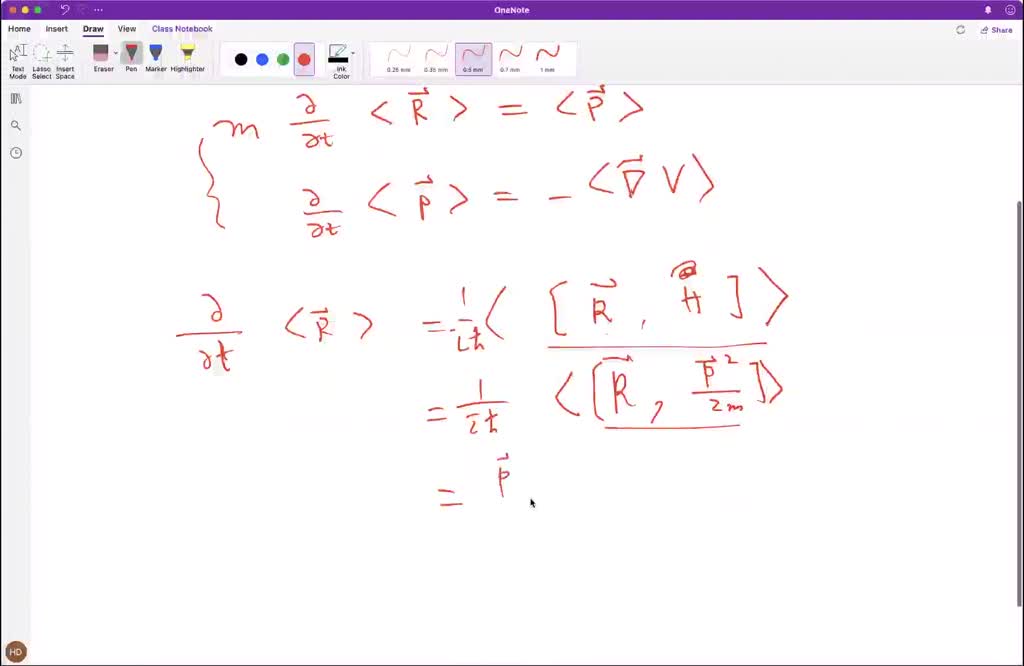 SOLVED: Consider the Hamiltonian H=(1)/(2 m) P^2+V(R⃗), where P⃗ and R⃗ ...