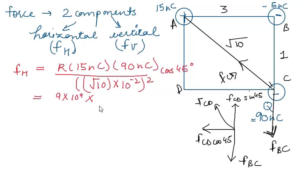 SOLVED: Question 7 10 pts Calculate the force of repulsion between the ... SOLVED: Question 7 10 pts Calculate the force of repulsion between the ...