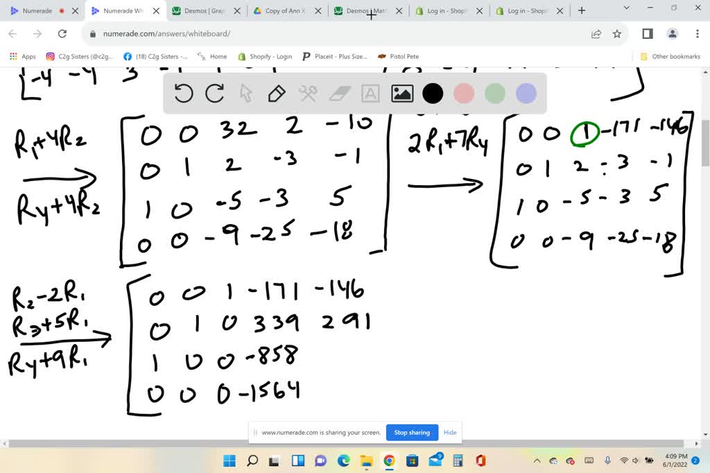 SOLVED: 1. (15 points) Solve the following system of linear equations ...