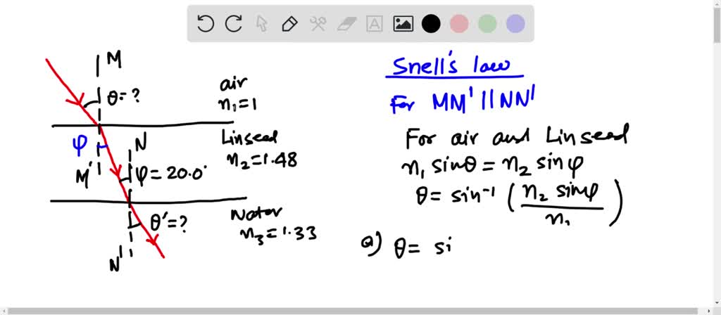 SOLVED: The light beam shown in Figure P22.19 makes an angle of 20.0^∘ ...