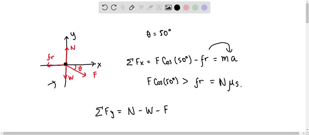 SOLVED: You try to move a heavy trunk, pushing down and forward at an ...