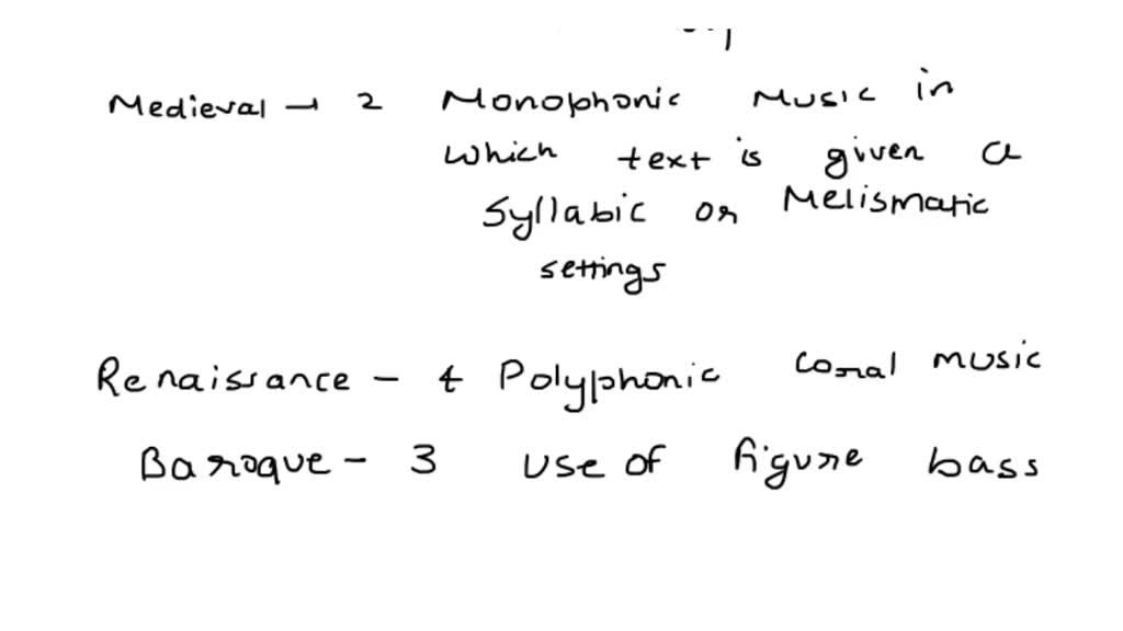SOLVED: Match the musical characteristic to the appropriate stylistic ...