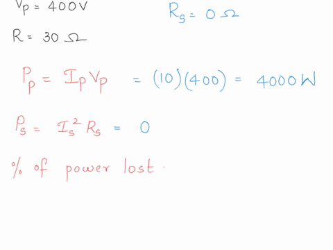 2 a generator produces 10 a rms of current at 400 v the...